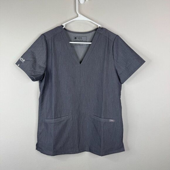 Figs | Tops | Figs Scrub Top Womens Size S Gray V Neck Read Technical ...